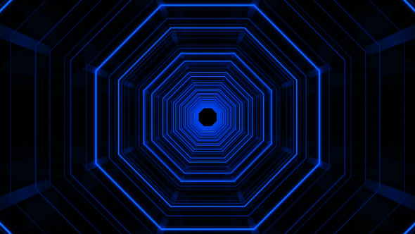 Blue Line Tunnel Loop, Motion Graphics | VideoHive