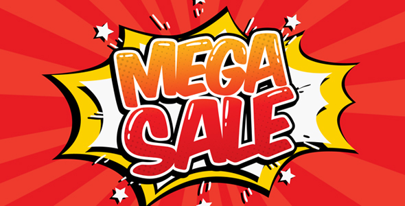 Comic Book Sale Cartoon With Alpha Channel, Motion Graphics | VideoHive