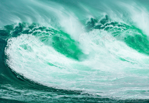 Green Ocean Wave Stock Photo by photobalance | PhotoDune