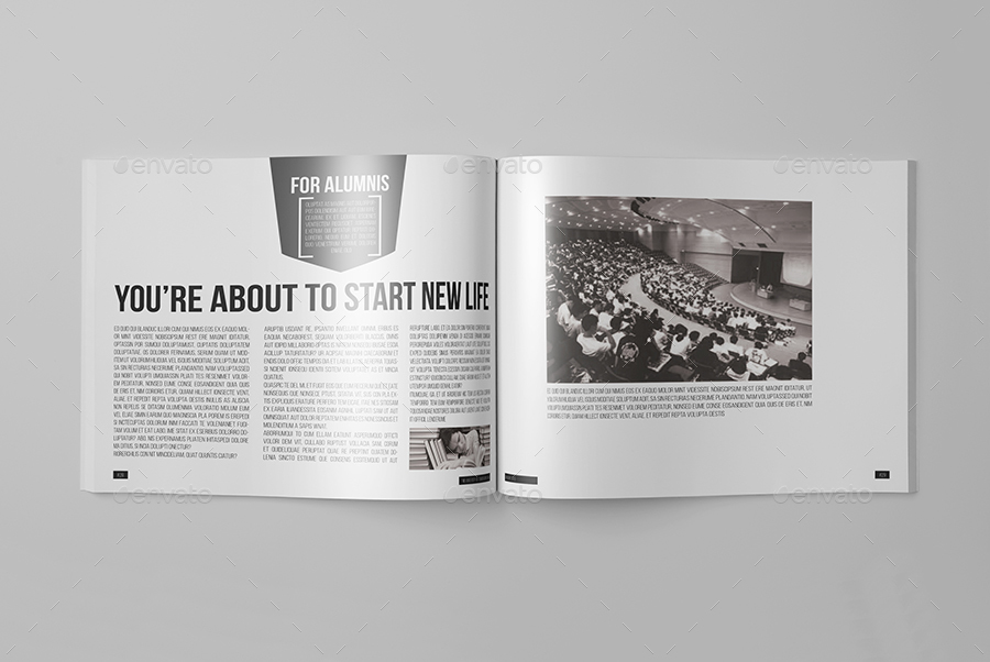 Black and White Yearbook, Print Templates | GraphicRiver