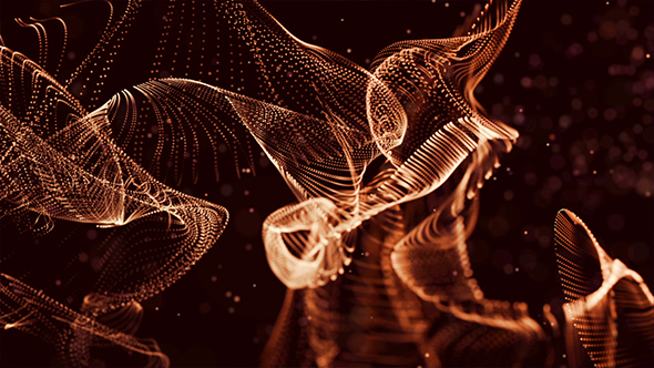 Gold Wave with Particles, Motion Graphics | VideoHive