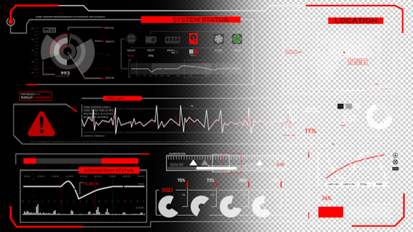 System Info Animated Screen 4K, Motion Graphics | VideoHive