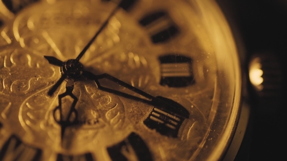 Counting Time on Vintage Watch Mechanism, Vintage Clock, Stock Footage