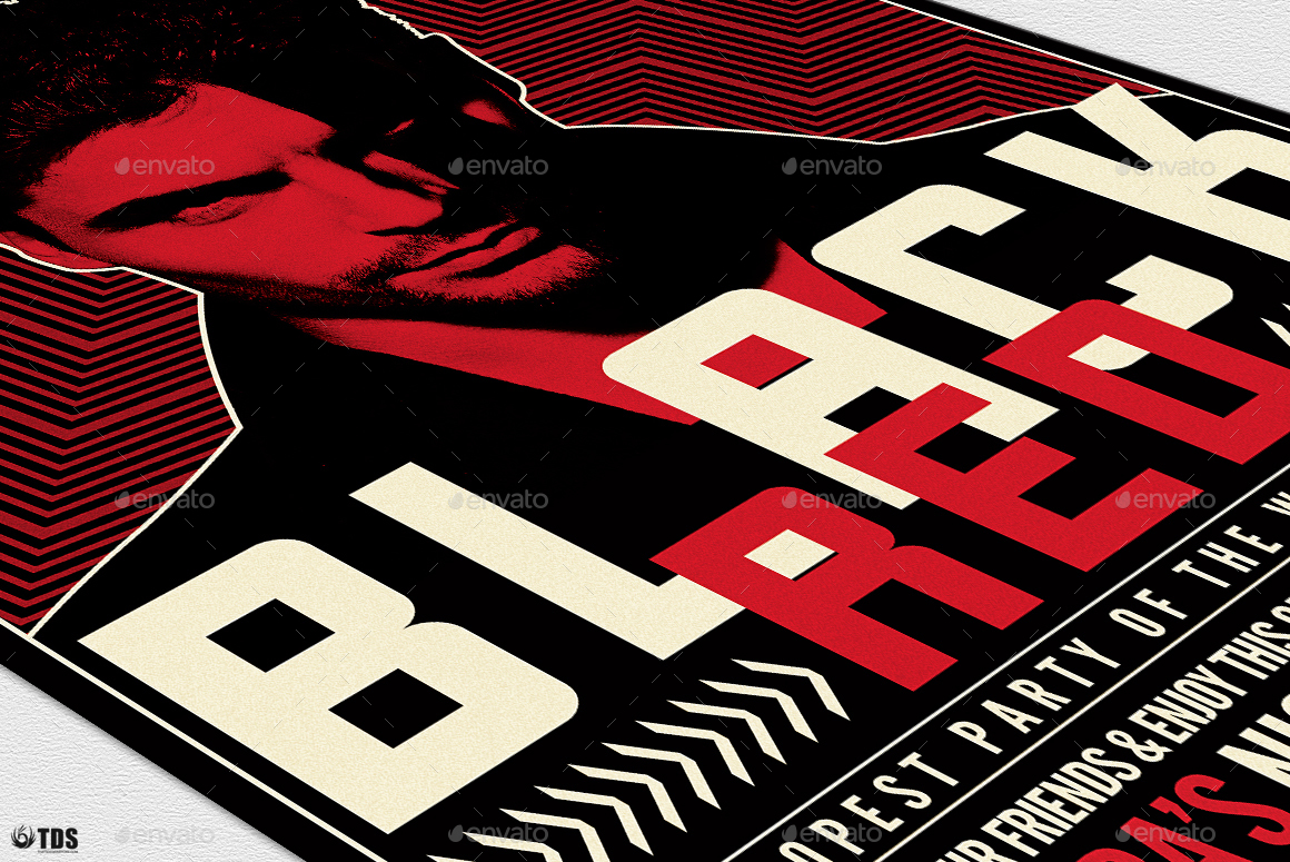 Black and Red Flyer Template V3, Print Templates | GraphicRiver
