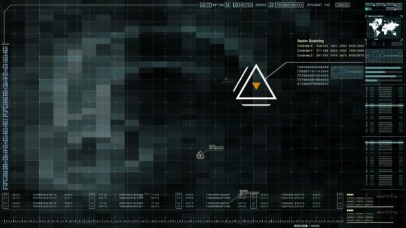 Digital Tracking Head Up Display in Cyber Space 01, Motion Graphics