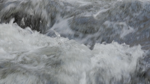 of Water Stream with White and Transparent Bubbles, Stock Footage ...