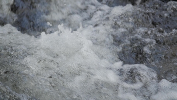 Water Stream with White and Transparent Bubbles, Stock Footage | VideoHive