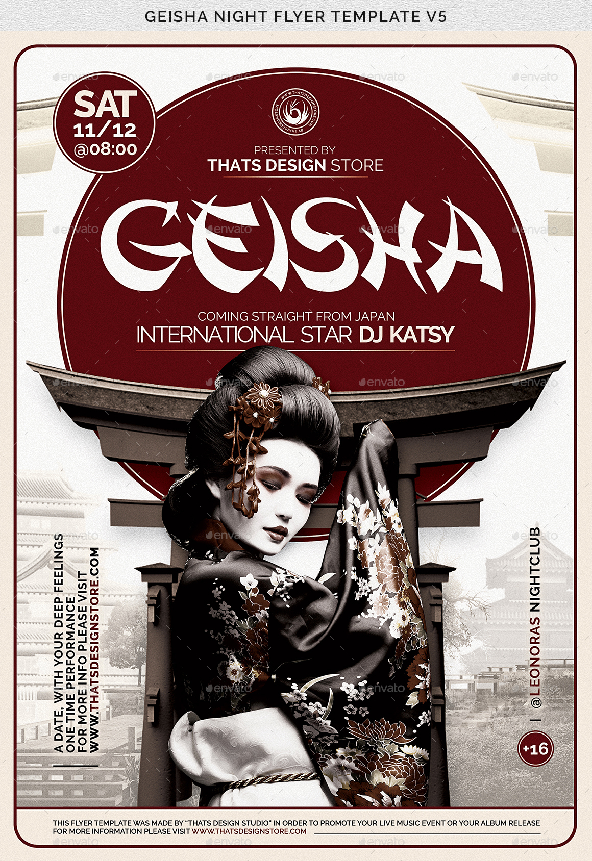 Geisha Night Flyer Template V5, Print Templates | GraphicRiver