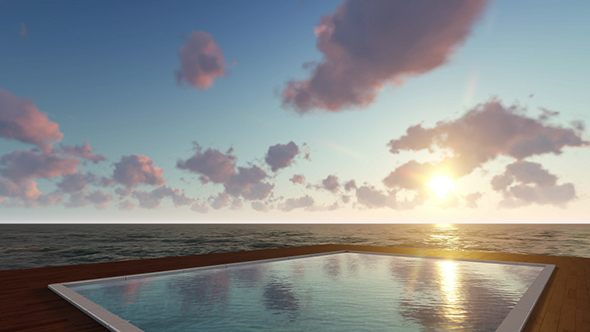 Sunset Over Pool, Motion Graphics | VideoHive