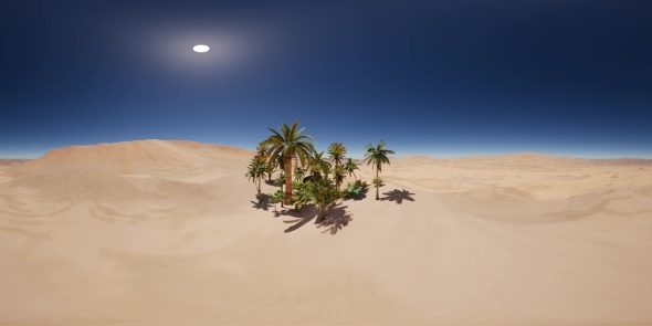 VR 360 Camera Moving Above Desert, Motion Graphics | VideoHive
