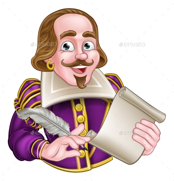 William Shakespeare Cartoon by Krisdog | GraphicRiver