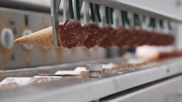 Ice Cream Production Line, Stock Footage | VideoHive