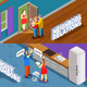 Neighbors Relations Isometric Banners, Vectors | GraphicRiver