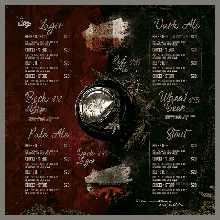 Steak House Menu Template, Print Templates | GraphicRiver