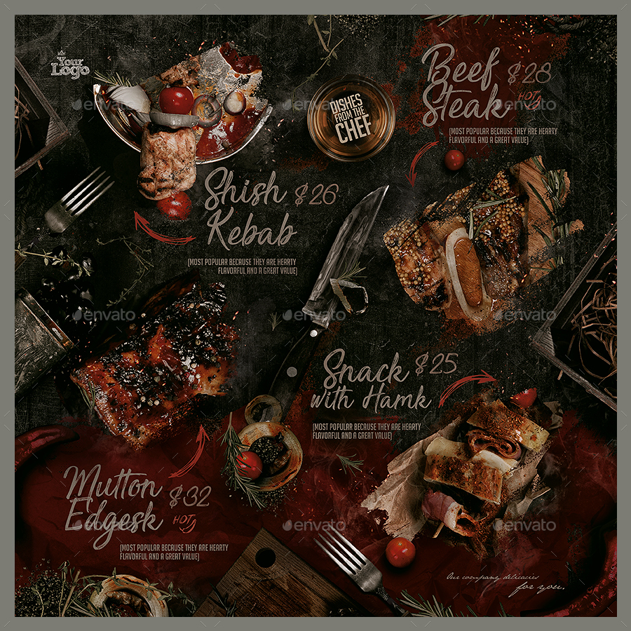 Steak House Menu Template, Print Templates | GraphicRiver