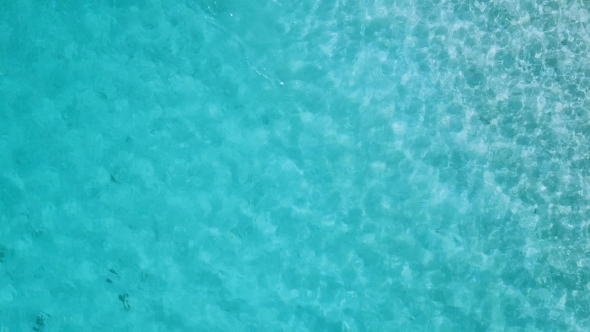 Shiny Ocean Under Sunlight From High Altitude, Sea Wave, Stock Footage