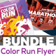 Color Run Event Flyers Bundle, Print Templates | GraphicRiver