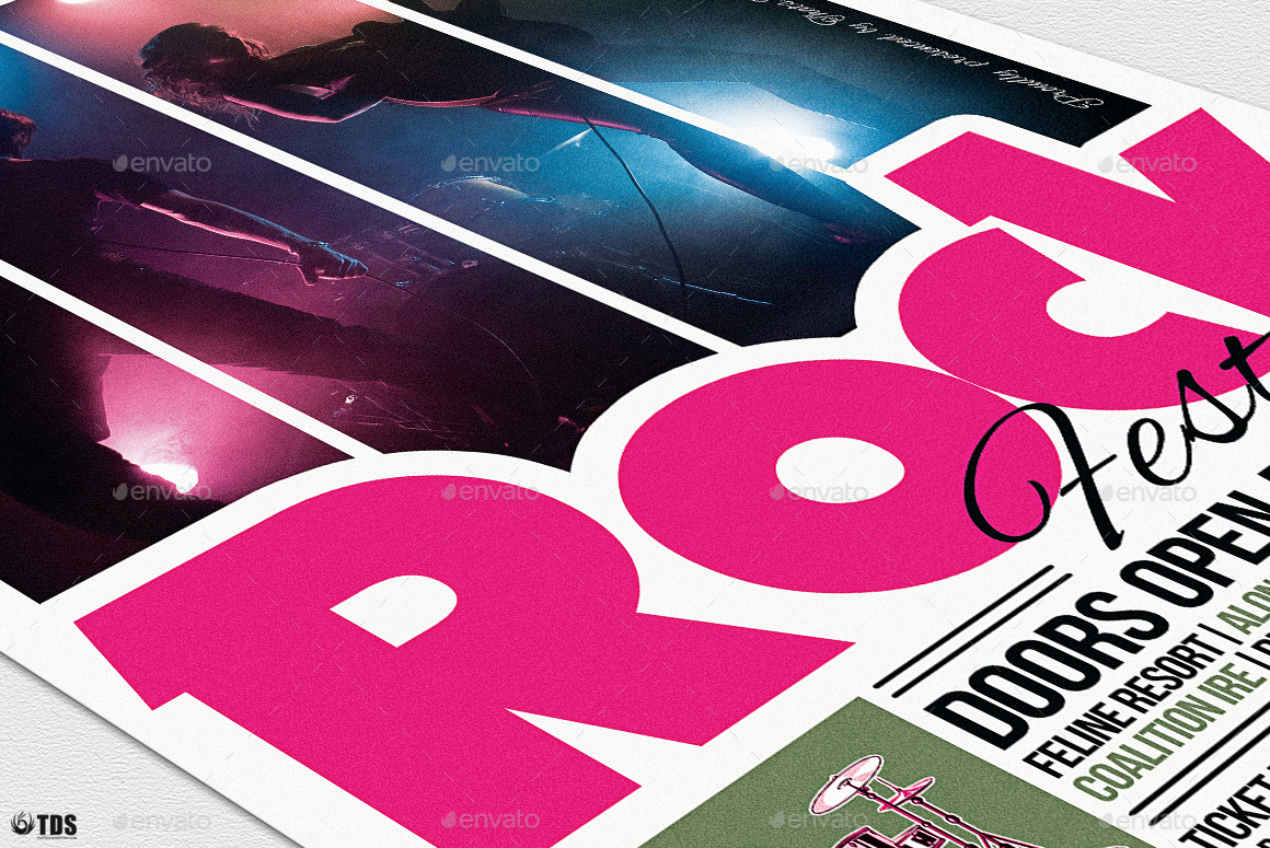 Rock Festival Flyer Template V6, Print Templates | GraphicRiver