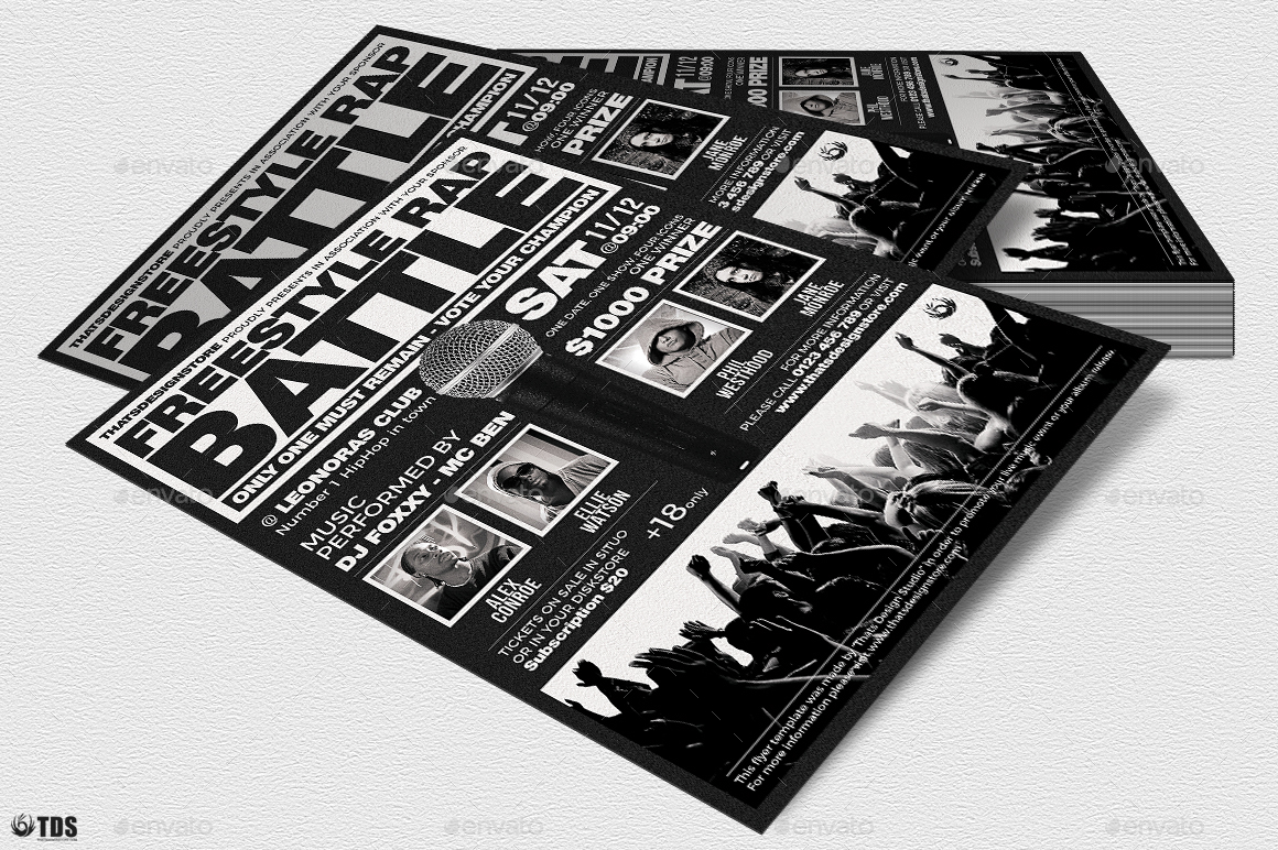 Freestyle Rap Battle Flyer Template V4, Print Templates | GraphicRiver