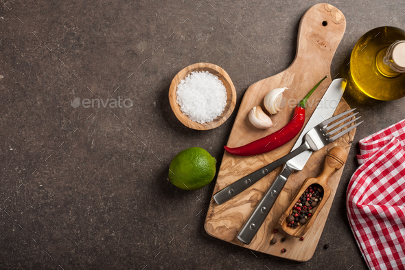 Cooking table with ingredients Stock Photo by ff-photo | PhotoDune