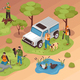 Hunting Scene Isometric by macrovector | GraphicRiver