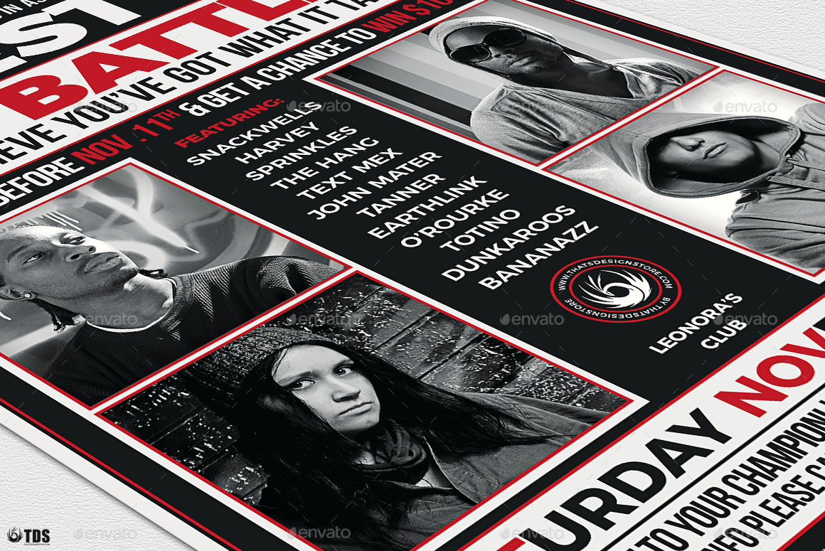 Freestyle Rap Battle Flyer Template V6, Print Templates | GraphicRiver
