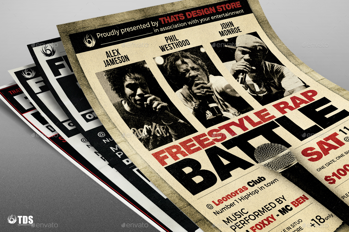 Freestyle Rap Battle Flyer Bundle V2, Print Templates | GraphicRiver