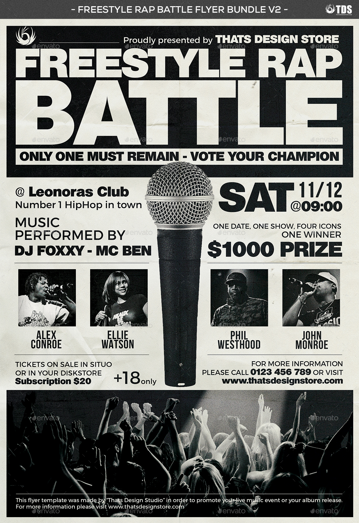 Freestyle Rap Battle Flyer Bundle V2, Print Templates | GraphicRiver