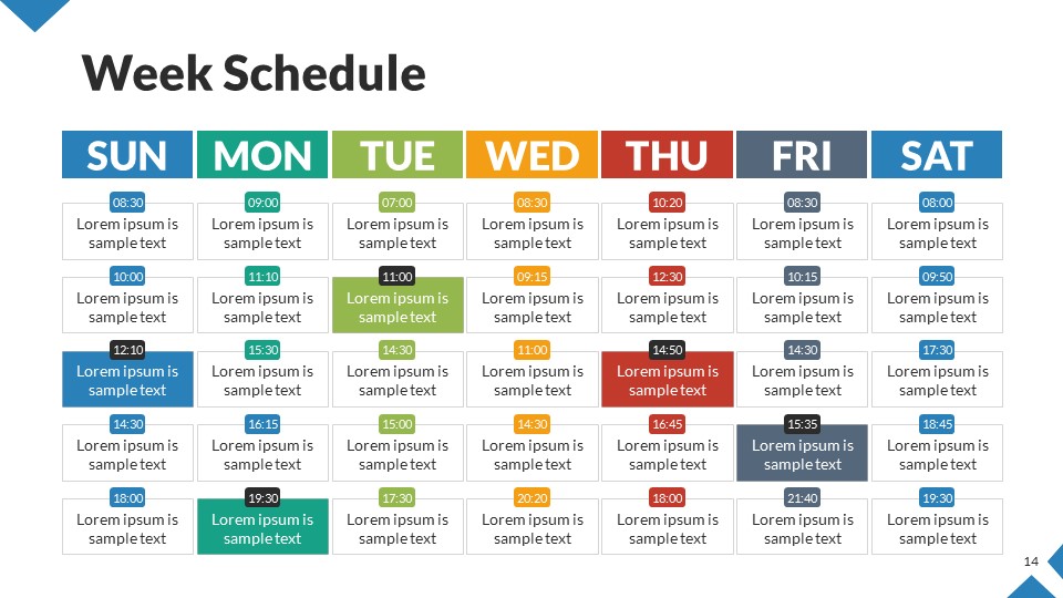 Week and Day Planning PowerPoint Presentation Template, Presentation ...