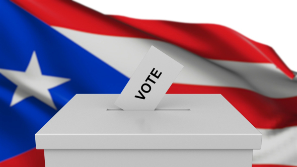 Ballot Box with Puerto Rico Flag, Motion Graphics | VideoHive