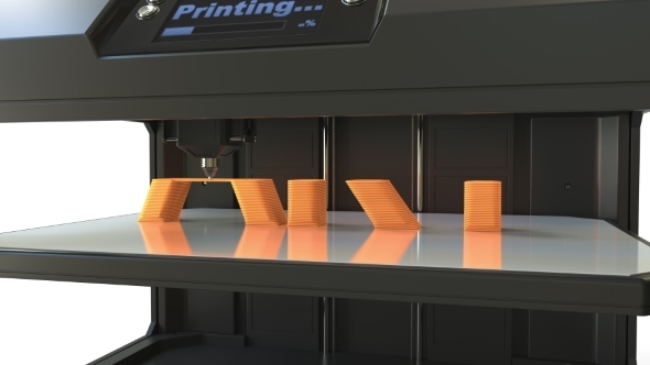 Modern 3D Printer in Action, Motion Graphics | VideoHive