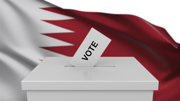 Ballot Box with Qatar Flag, Motion Graphics | VideoHive