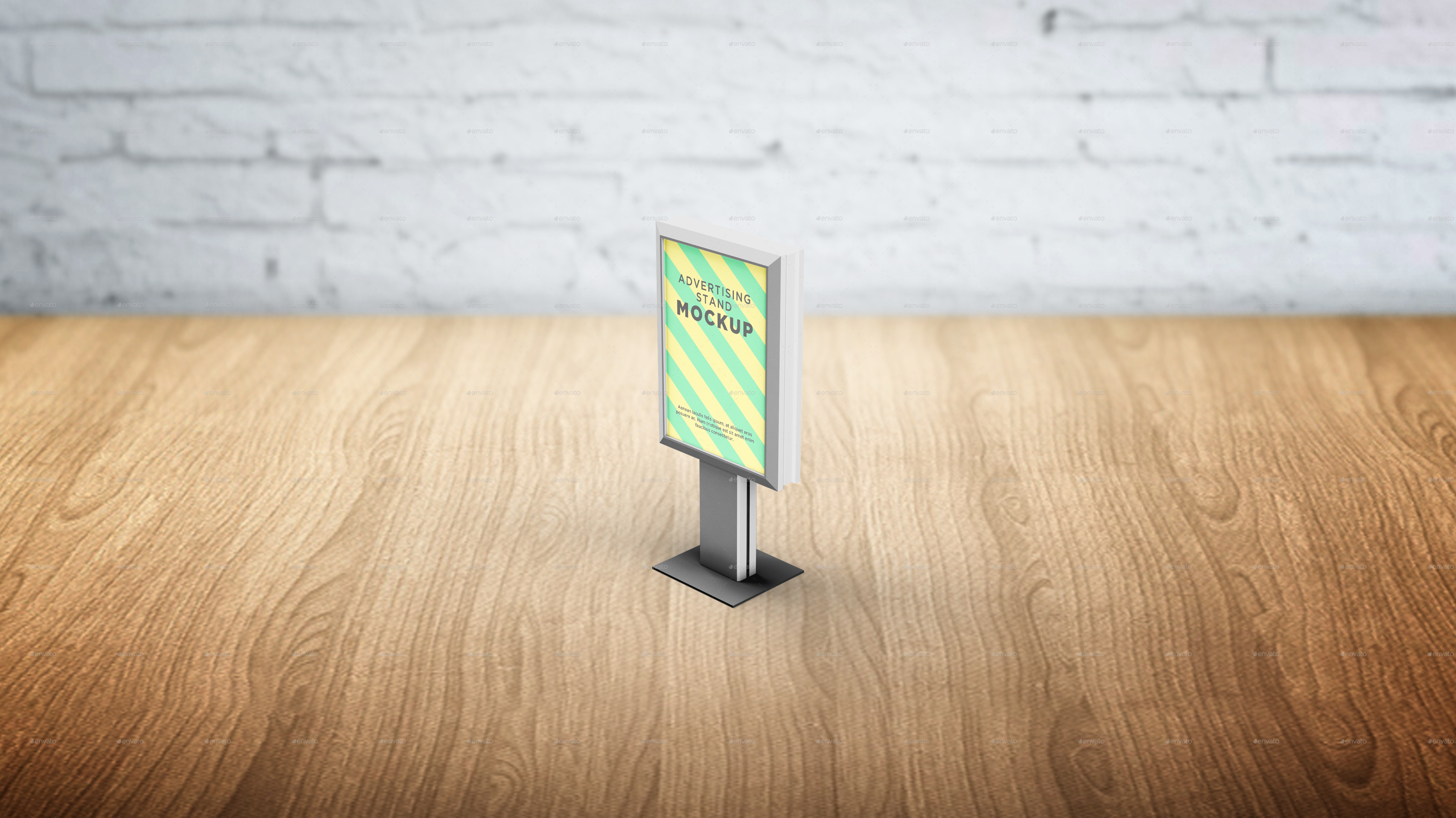 Vertical Advertising Stand Mockup, Graphics | GraphicRiver
