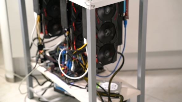 Open Rack for Cryptocurrency Mining Includes Graphics Cards ...