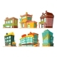 Cartoon Buildings. Vector Illustrations Set, Vectors | GraphicRiver