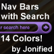 Jonified Rounded Nav Bars with Search - 14 Colors!, Web Elements ...