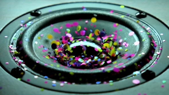 Glitter Exploding Into a Rainbow of Colors Speaker Part Music Loop ...