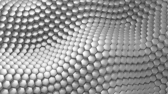 Hexagons Formed A Wave, Motion Graphics | VideoHive