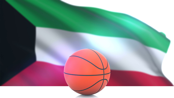 Basketball with Kuwait Flag, Motion Graphics | VideoHive
