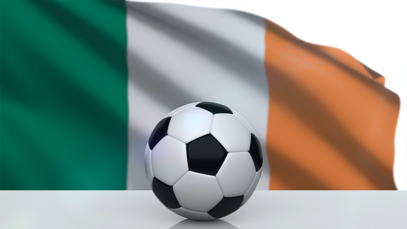 Soccer Ball with Ireland Flag, Motion Graphics | VideoHive