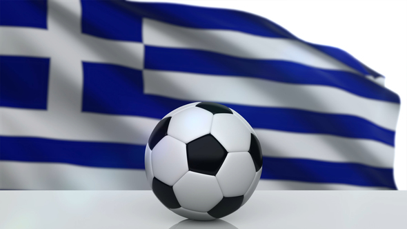 Soccer Ball with Greece Flag, Motion Graphics | VideoHive