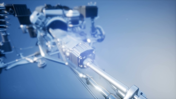 Detailed Car Engine and Other Parts, Motion Graphics | VideoHive