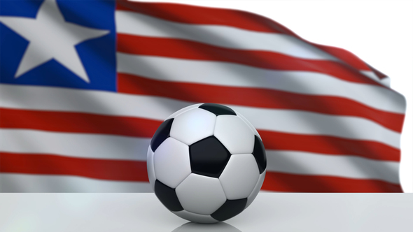 Soccer Ball with Liberia Flag, Motion Graphics | VideoHive