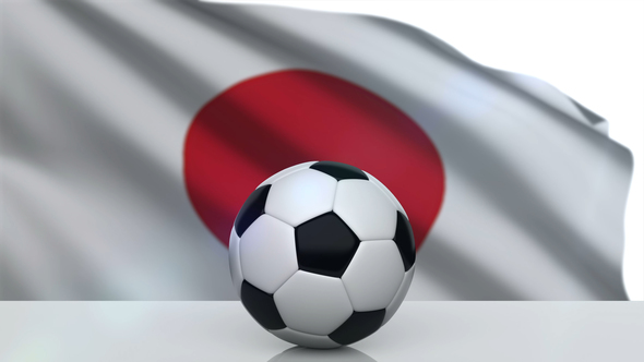 Soccer Ball with Japan Flag, Motion Graphics | VideoHive
