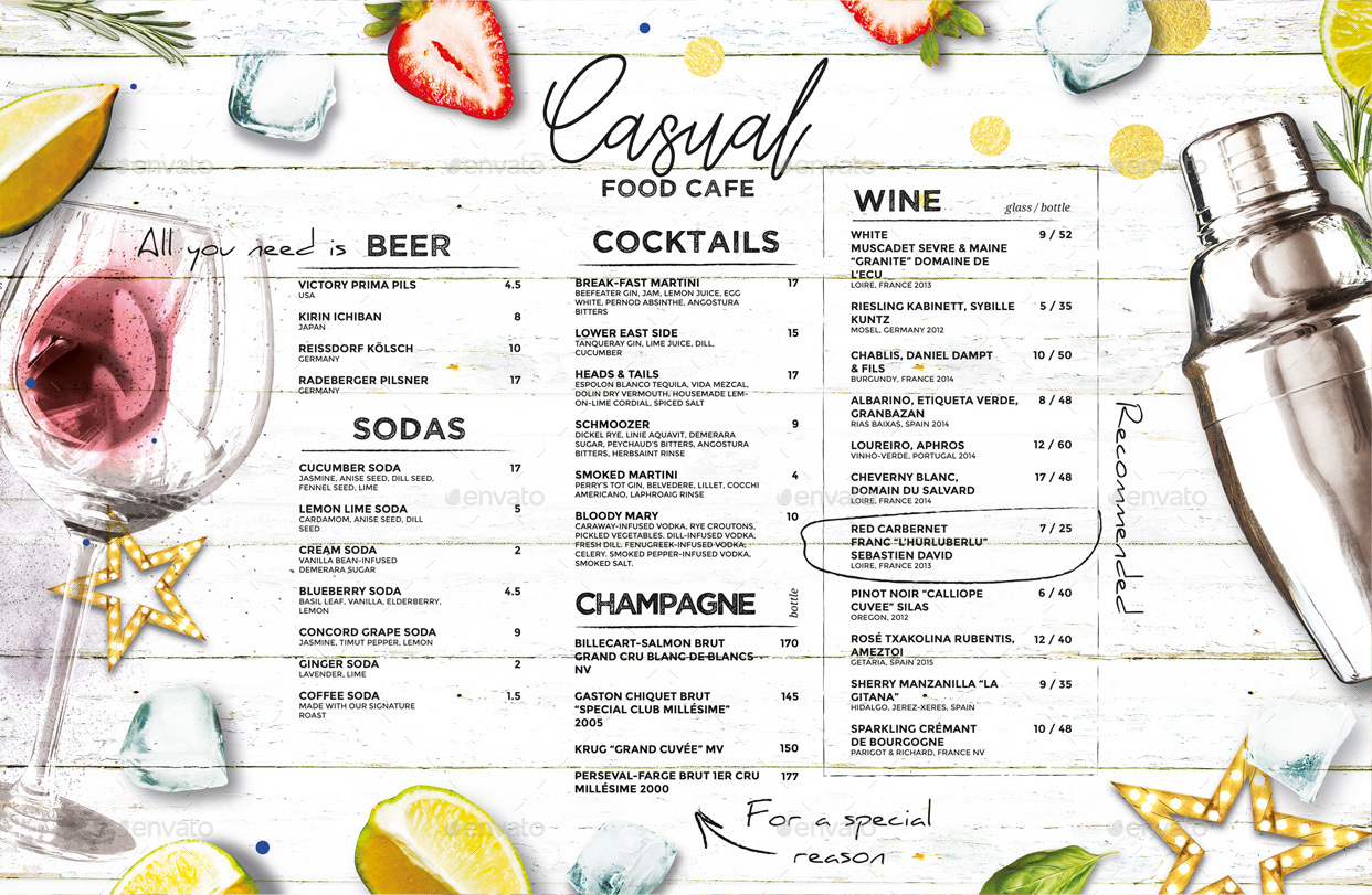Cafe Menu, Print Templates | GraphicRiver