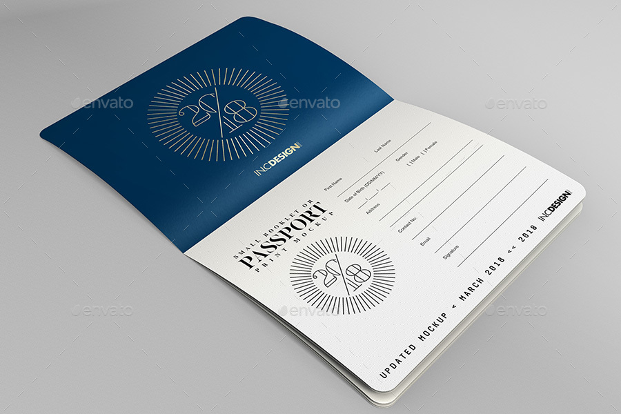 Passport | Booklet Photo Realistic Mock Up, Graphics | GraphicRiver