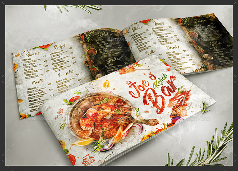Steak Menu, Print Templates | GraphicRiver