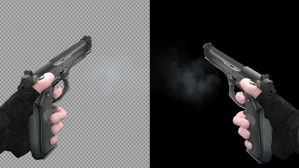 Man Shoots Two Pistols, Motion Graphics | VideoHive