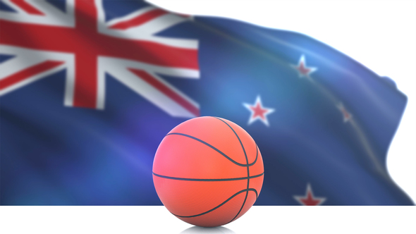 Basketball with New Zealand Flag, Motion Graphics | VideoHive