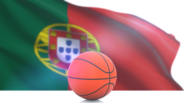 Basketball with Portugal Flag, Motion Graphics | VideoHive